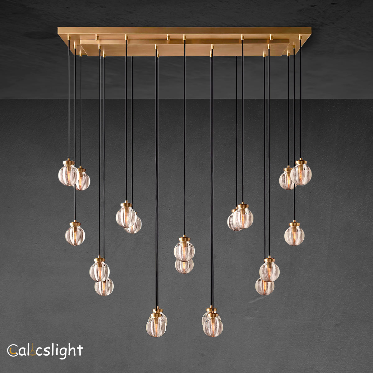 Perle Glass Linear Chandelier 54" – Calicslight